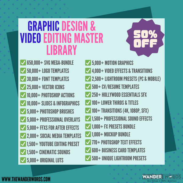 Graphic Design & Video Editing Bundle - TheWanderWords