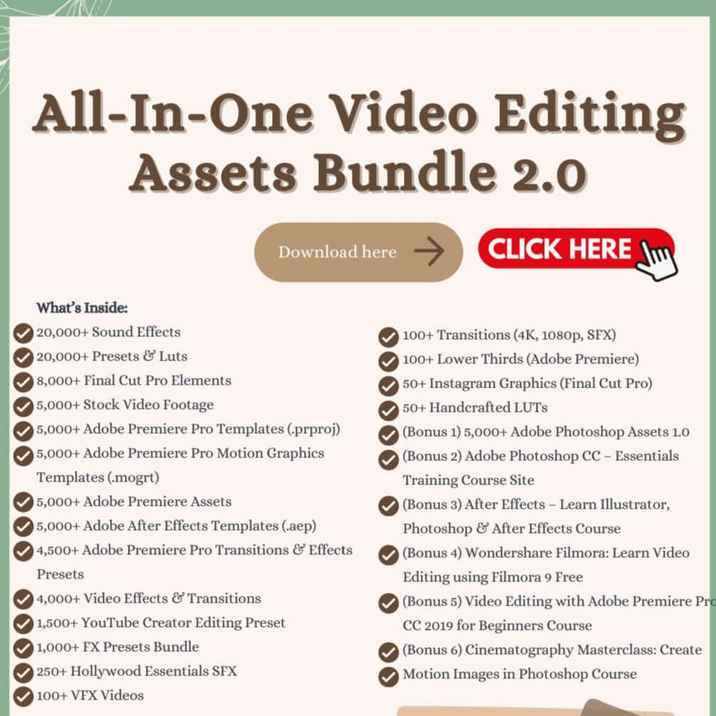 Video Editing Assets: All-In-One Bundle – TheWanderWords